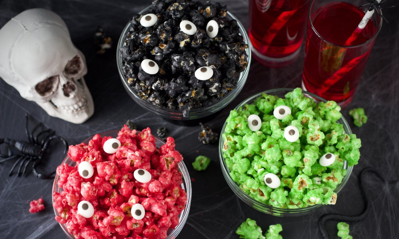 Halloween popcorn Recept | Dr. Oetker